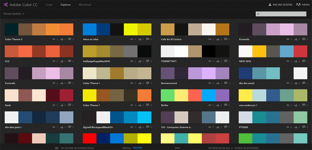Paleta de colores web online | Eligeunaweb Agencia de marketing y ...